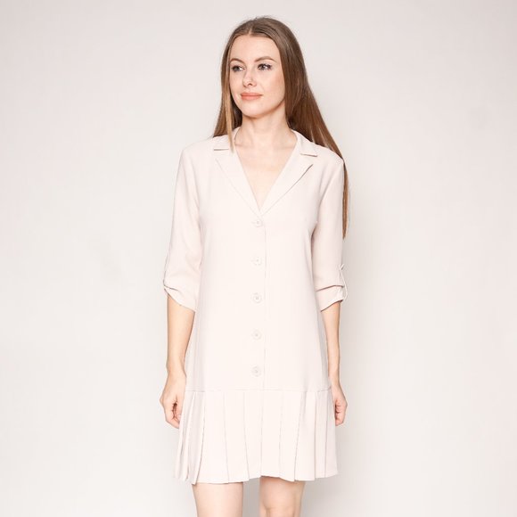 Amanda Uprichard | Dresses | Amanda Uprichard Anaheim Cream Pleat Hem ...